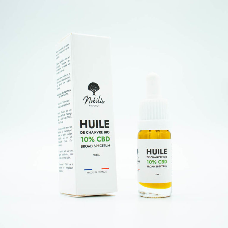 Huile de CBD 10% Broad spectrum sans THC - Nobilis Product 🇫🇷
